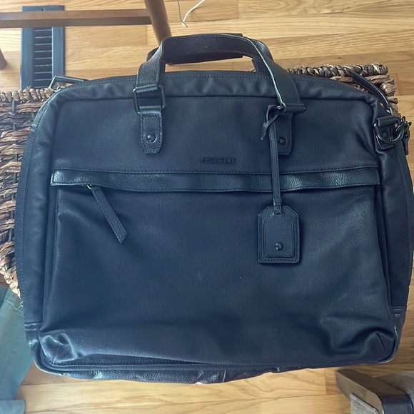 Cole Haan | Bags | Coke Haan Canvas And Leather Laptop Bag | Poshmark